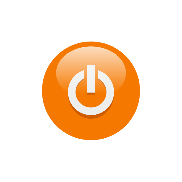Free: SVG Orange power button vector illustration - nohat.cc