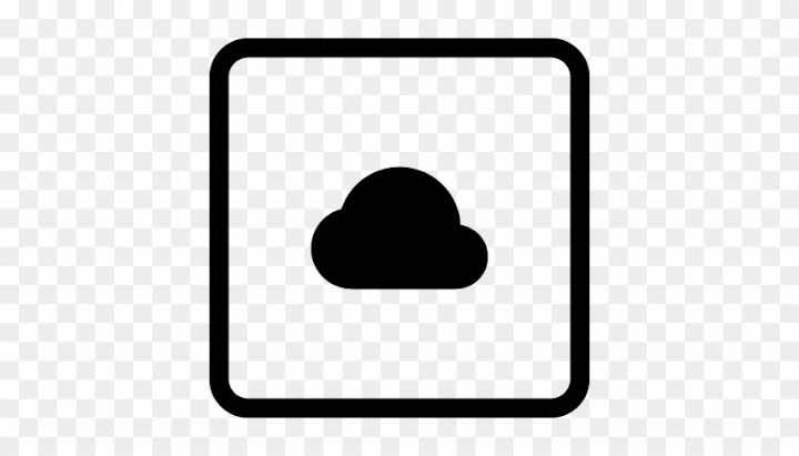 Free: Internet Black Cloud Symbol In Square Button Vector - Internet Black Cloud Symbol In ...