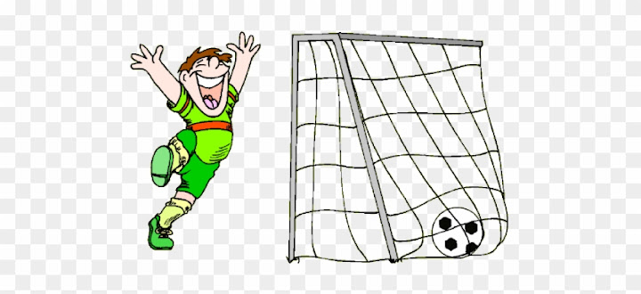 Free: Soccer Clipart Foot - Cartoon Scoring A Goal - nohat.cc
