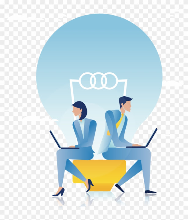 Free: Cartoon Back To Back To Work People - Cartoon Bulb People Working ...