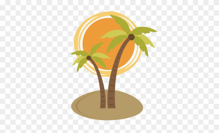 Free: Palm Tree With Sun Svg - Palm Tree And Sun - nohat.cc