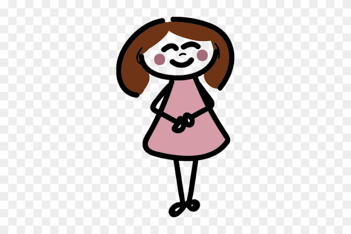 Free: Stick Figure In A Pink Dress - Happy Girl Stick Figure - nohat.cc