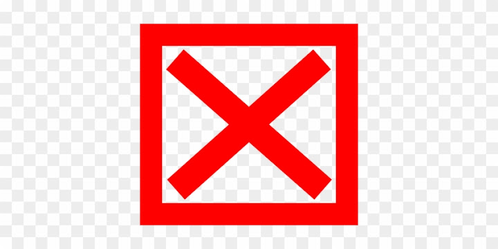 Free: Cross X Red Square Delete Wrong Symbol Ico - Red X In A Box ...