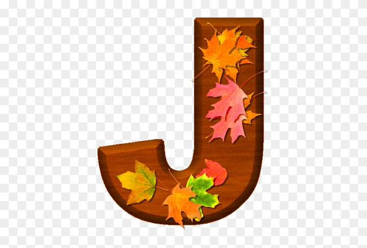 Free: Cherry Wood Leaves Letter J - Fall Letter Clip Art - nohat.cc