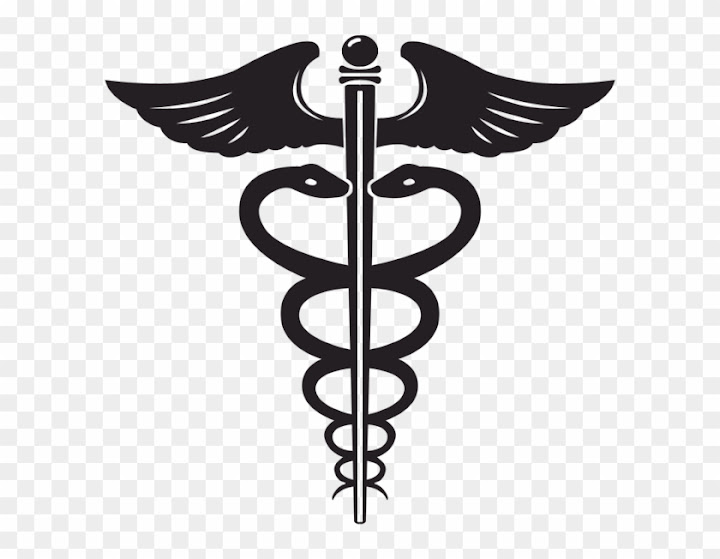 Free: Medical Symbol With Two Snakes And Large Wings - Rod Of Asclepius ...