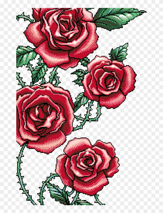 Free: Pixel Art - Roses - Aesthetic Pixel Roses - nohat.cc