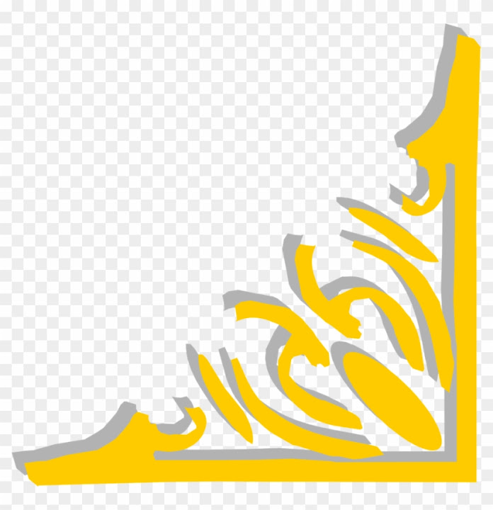 Free: Illustration Of A Lower Right Frame Corner - Light Yellow Corner ...