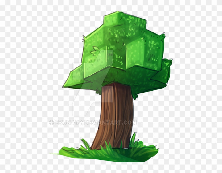 Free: Drawn Minecraft Cartoon - Minecraft Tree Png - nohat.cc