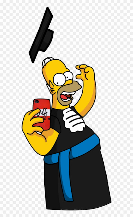 Free: Homer Simpson Graduation Selfie By Tiao-gawain - Graduation ...