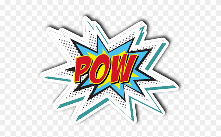 Free: Comic Book Words Pow Vinyl Die Cut Sticker - Comic Book Pow Png ...