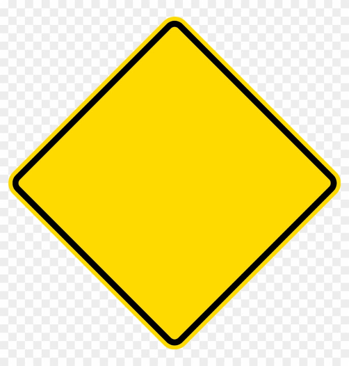 Free: Diamond Warning Sign - Blank Yellow Sign Means - nohat.cc