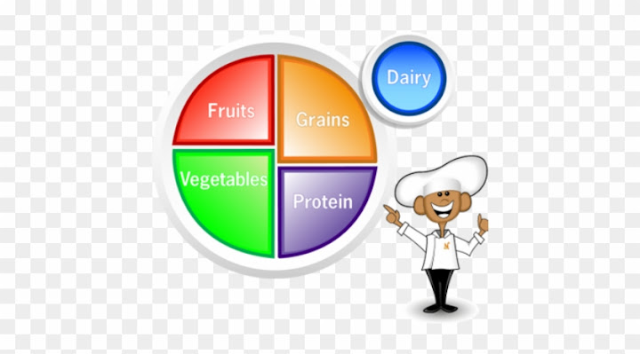 Free: Choose Myplate Clipart - Healthy Food Groups Plate - nohat.cc