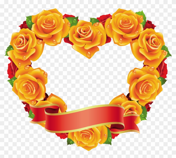 Free: Rose Heart Frame Png - nohat.cc
