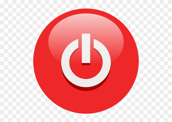 Free: Illustration Of A Red Power Button Icon - Power Buttons - nohat.cc