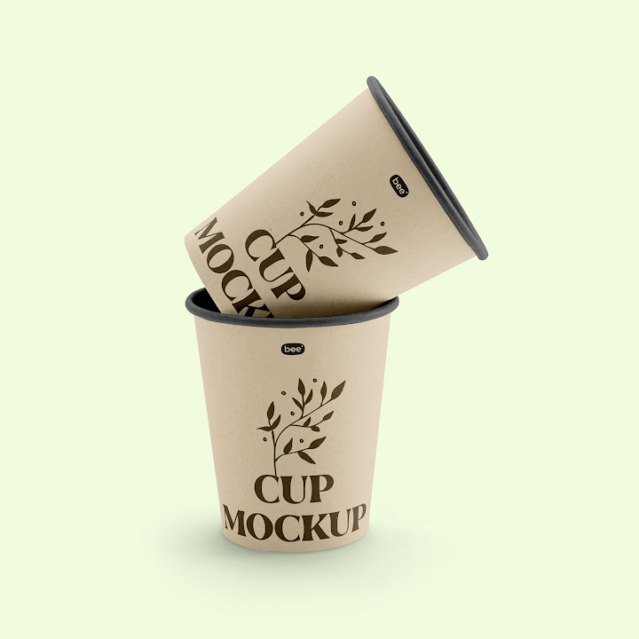 Free: Free Stacked Paper Cups Mockup - nohat.cc