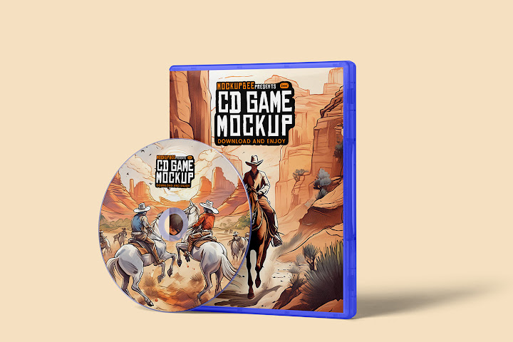 Free: Free CD Game Box Front View Mockup - nohat.cc
