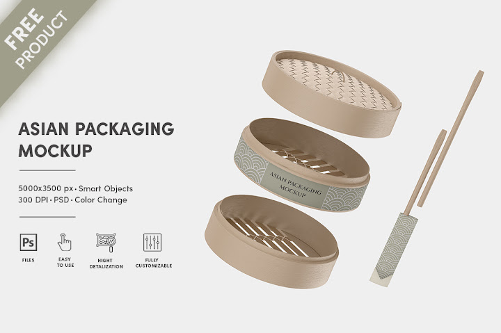 Free: Free Asian Packaging Mockup - nohat.cc